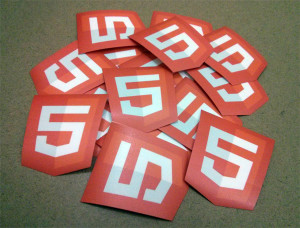 HTML5 Logo Shape Vinyl Sticker - Just Stickers : Just Stickers