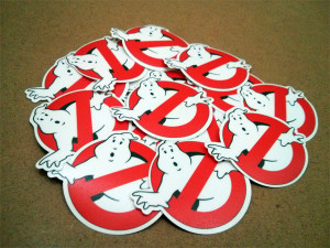 No Ghosts Allowed Shape Cut Vinyl Stickers - Just Stickers : Just Stickers