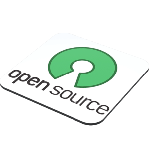 Open Source Logo Coaster - Just Stickers : Just Stickers