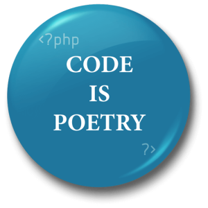 Code Is Poetry Badge - Just Stickers : Just Stickers