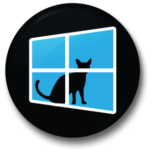 Windows Cat Badge - Just Stickers : Just Stickers