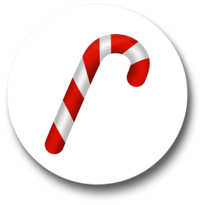 Candy Cane Badge - Just Stickers : Just Stickers