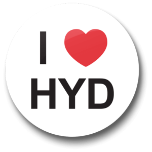 I Love Hyderabad Badge - Just Stickers : Just Stickers