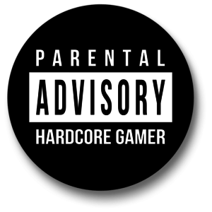 Hard Core Gamer Advisory Badge - Just Stickers : Just Stickers