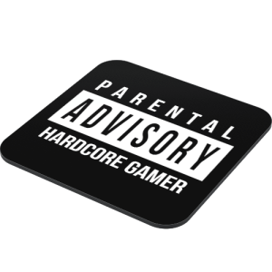 Hard Core Gamer Advisory Coaster - Just Stickers : Just Stickers