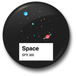 Space Pantone Badge - Just Stickers : Just Stickers
