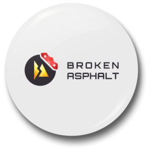 Broken Asphalt Badge - Just Stickers : Just Stickers