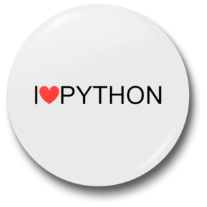 I Love Python Badge - Just Stickers : Just Stickers
