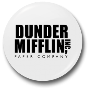 Dunder Mifflin - The Office Badge - Just Stickers : Just Stickers