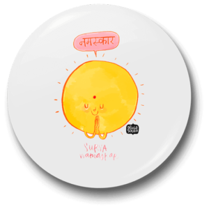 Surya Namaskar Badge - Just Stickers : Just Stickers