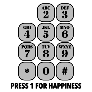 Dial One For Happiness Sticker - Just Stickers : Just Stickers