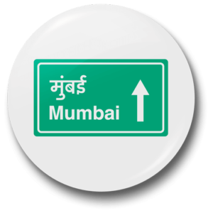 Mumbai Sign Board Badge - Just Stickers : Just Stickers