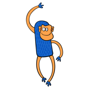 Monkey Friend Smiling Sticker - Just Stickers : Just Stickers