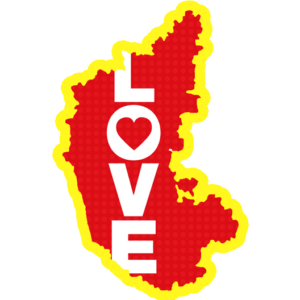 Karnataka Map Love Sticker - Just Stickers : Just Stickers