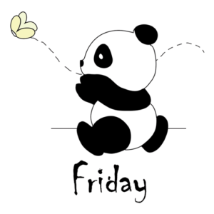Panda Friday Sticker - Just Stickers : Just Stickers