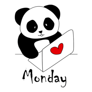 Panda Monday Sticker - Just Stickers : Just Stickers