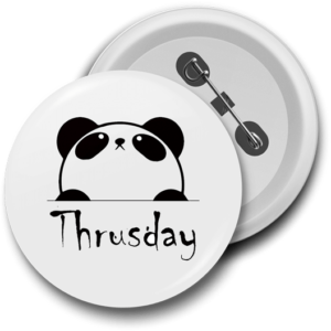Panda Thursday Badge - Just Stickers : Just Stickers