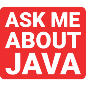 Ask Me About Java Sticker - Just Stickers : Just Stickers