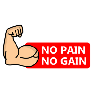 No Pain, No Gain Sticker - Just Stickers : Just Stickers