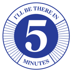 I'll be There In 5 Minutes Sticker - Just Stickers : Just Stickers