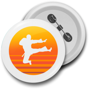 Karate Kick Badge - Just Stickers : Just Stickers