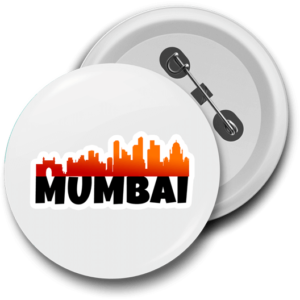 Mumbai City Scape Badge - Just Stickers : Just Stickers