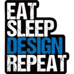 Eat Sleep Design Repeat Sticker - Just Stickers : Just Stickers