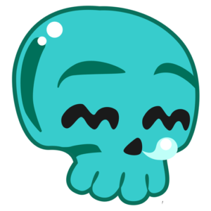 Skull Emoji Cold Sticker - Just Stickers : Just Stickers