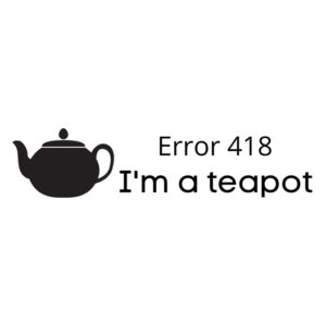 Error 418, I'm a Teapot Sticker - Just Stickers : Just Stickers