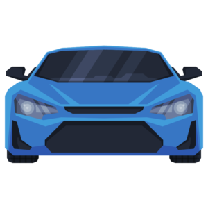 Blue Sports Car Sticker - Just Stickers : Just Stickers