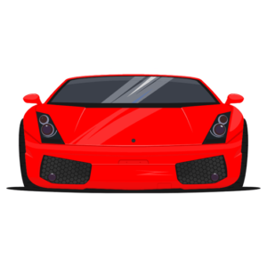 Red Sports Car Sticker - Just Stickers : Just Stickers